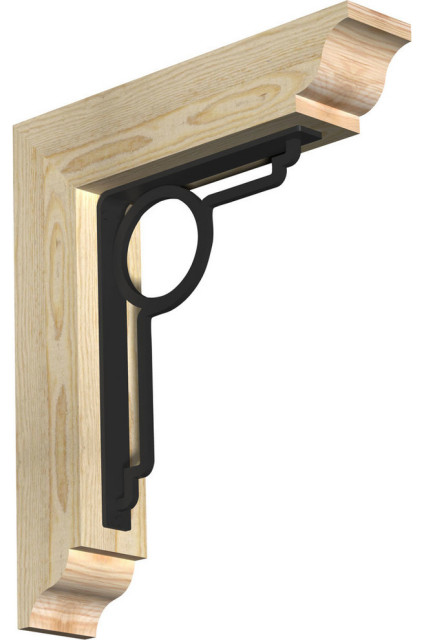 Maria Traditional Ironcrest Bracket Single Brace, 4" Thick, 20"x23 ...