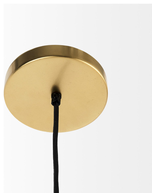 Halycon Gold Mesh & Iron Pendant Light - Contemporary - Pendant ...