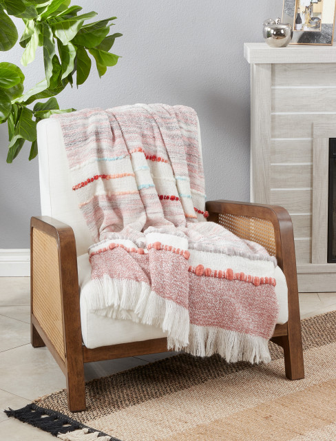 Chunky Woven Design Throw Blanket, Multi, 50"x60", 50"x60 ...