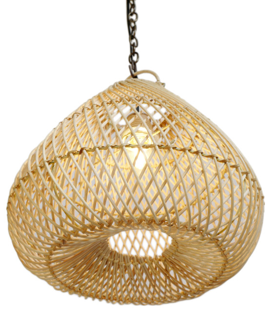 Rattan Donut Drop Lantern - Tropical - Pendant Lighting - by Design Mix ...
