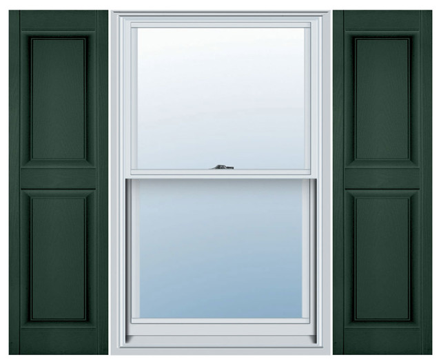 Standard Size Williamsburg Double Panel Shutters, Midnight Green, 55" H ...