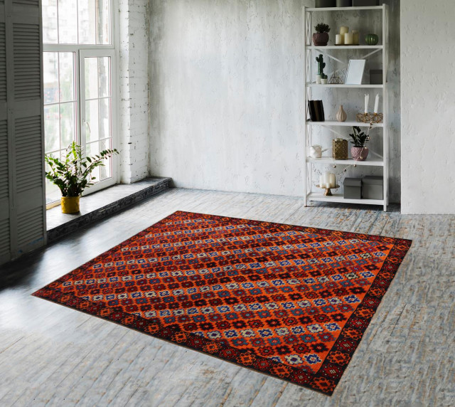 Modern Balochi Altagrac Wool Rug-5'1'' x 6'8'', 5'1'' x 6'8 ...