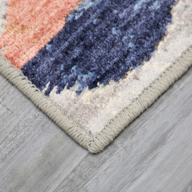 Mohawk Home Painted Ikat Indigo 5' 3" x 7' 10" Area Rug, 9' 6" x 12' 11 ...