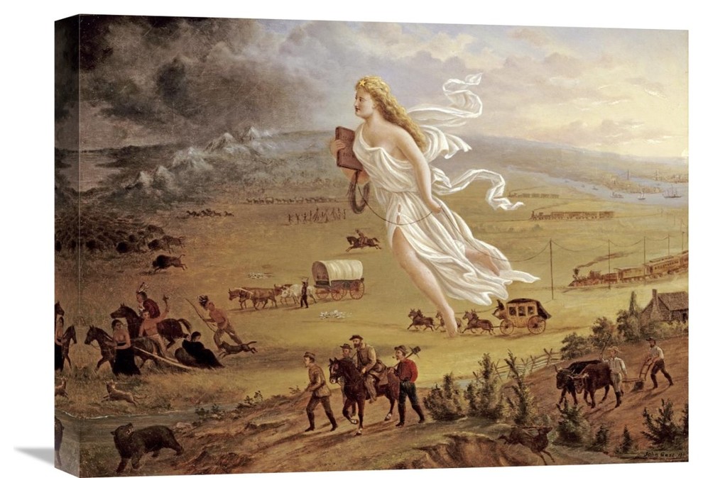 "American Progress" Stretched Canvas Giclee by John Gast, 16"x12", 22 ...