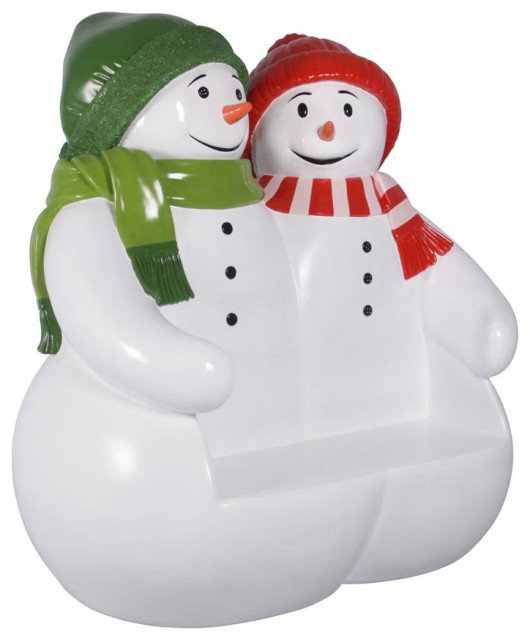 Design Toscano Powder Pals Holiday Snowman Bench - Transitional ...