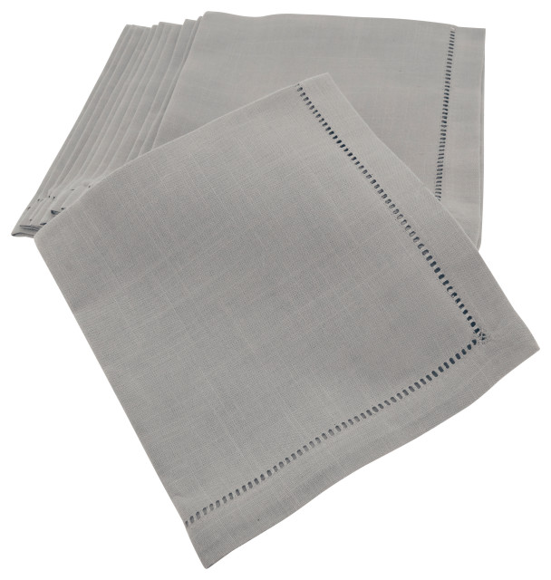 Classic Hemstitch Border Dinner Napkin, Set of 12, 20" - Napkins - by ...
