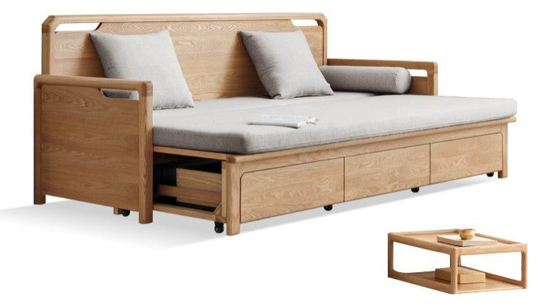 North American Solid Wood MultiFunctional Storage Sleeper Sofa ...