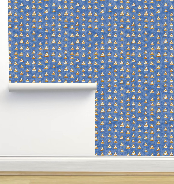 Ana Blue Wallpaper - Contemporary - Wallpaper - by Limitless Walls | Houzz