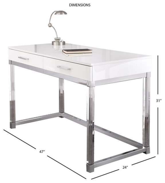 Steve Silver Everett White Painted Wood Desk - Contemporary - Desks And ...