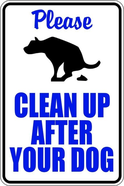 Please Clean Up After Your Dog Notice Decal, 9x18", 9X18 - Contemporary ...