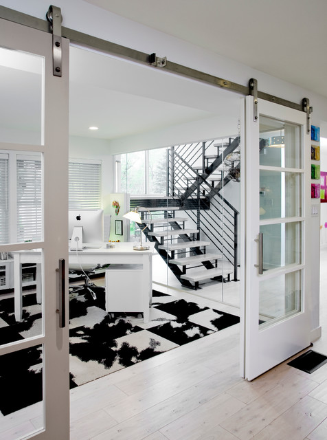 Sleek Office Barn Doors - Eclectic - Home Office - Philadelphia - by ...