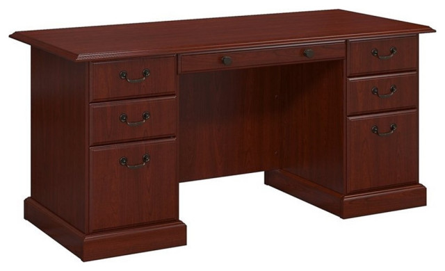Bush Business Furniture Arlington Executive Desk with Drawers in ...
