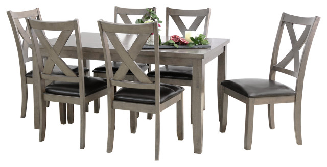 Edgewater 7 Piece Dining Set - Transitional - Dining Sets - by Abbyson ...