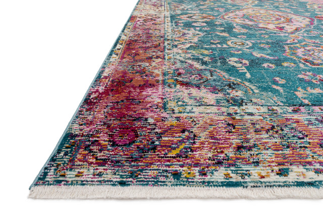 Loloi Silvia Sil-02 Teal/Berry By Justina Blakeney 7'10"x10'6" Rug, 7 ...