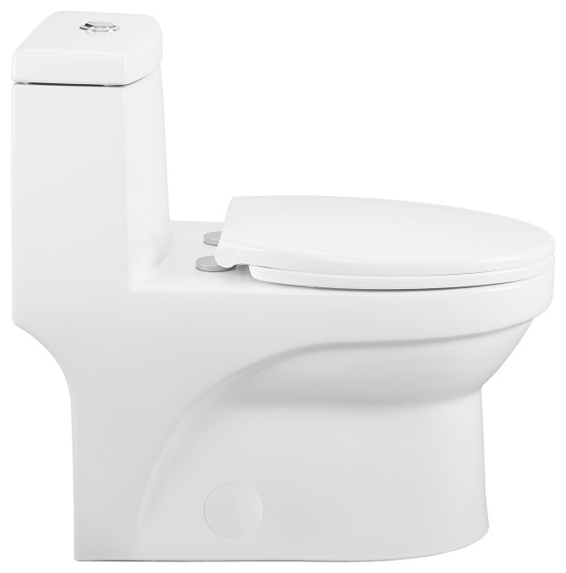 Virage One Piece Elongated Toilet With Touchless Retrofit Dual Flush 1. ...