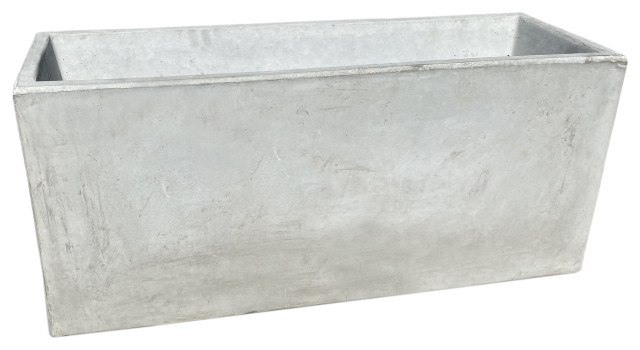 Modern Cement Planter Box - Industrial - Outdoor Pots And Planters - by ...