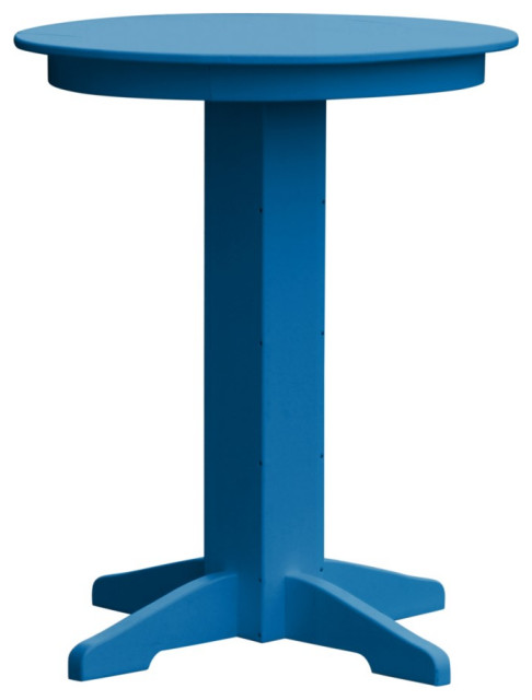 Poly Lumber Round Table, 33 Inch - Contemporary - Outdoor Pub And ...