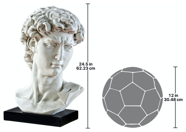 Bust of Michelangelo's David Statue - Traditional - Decorative Objects ...