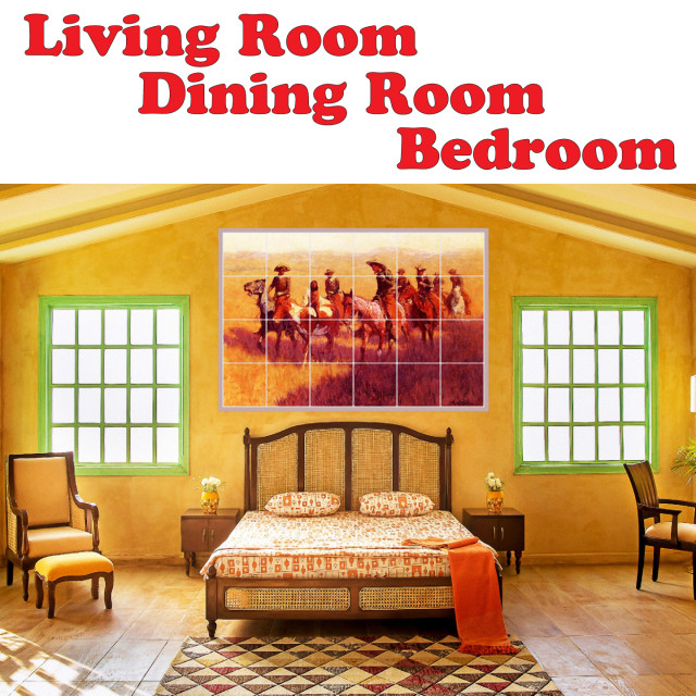 Flowers Ceramic Tile Wall Mural HZ500614, 36" Wide x 60" High ...