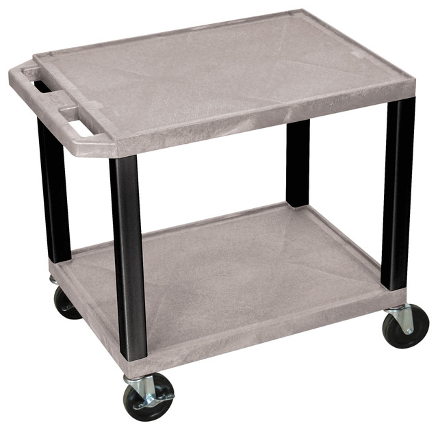 Luxor Tuffy 2-Shelf AV Cart With Legs and Electric - Contemporary ...