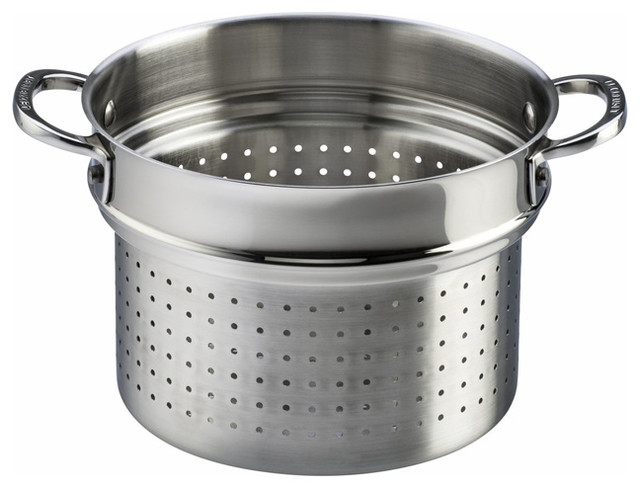 Le Creuset 10" Deep Colander Insert, Stainless Steel - Contemporary ...