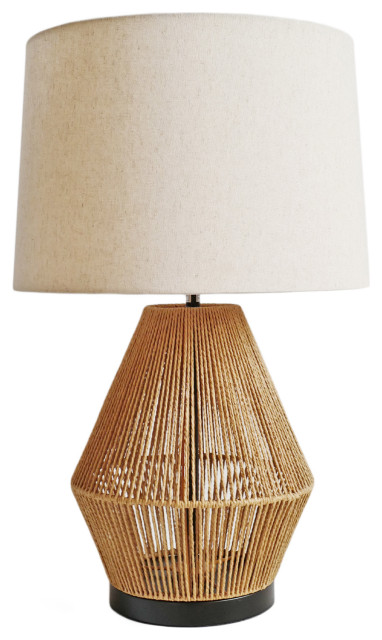 Rattan Rope Table Lamp - Tropical - Table Lamps - by Design Mix ...