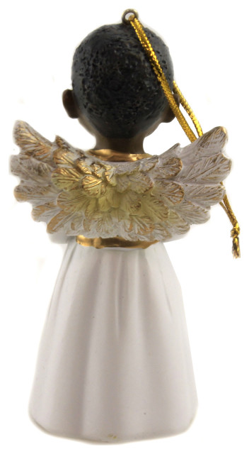 Holiday Ornament Angel Boy Singing Praise Polyresin Prayer Religious ...