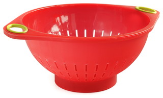 Zak Designs Red 3 Quart Large Loft Colander with Kiwi Accents ...