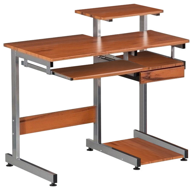 Scranton & Co Wood Computer Desk in Wood Grain - Contemporary - Desks ...