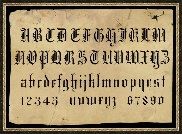 Vintage Alphabet 3, Giclee Reproduction Artwork, 31.5x23 - Traditional ...