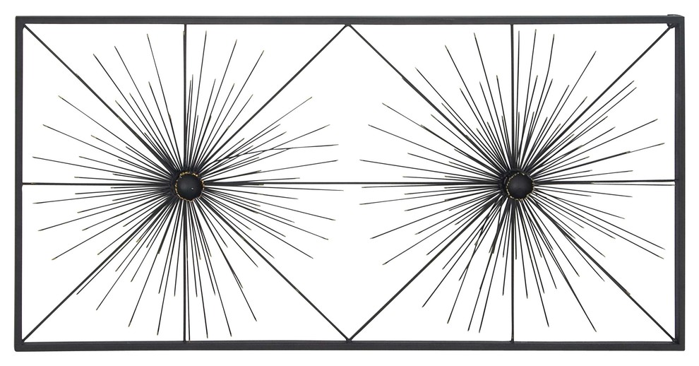 Contemporary Black Metal Wall Decor 74846 - Midcentury - Metal Wall Art ...