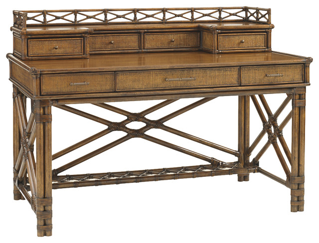 Tommy Bahama Bali Hai Enchanted Isle Writing Desk with Box of Drawers ...
