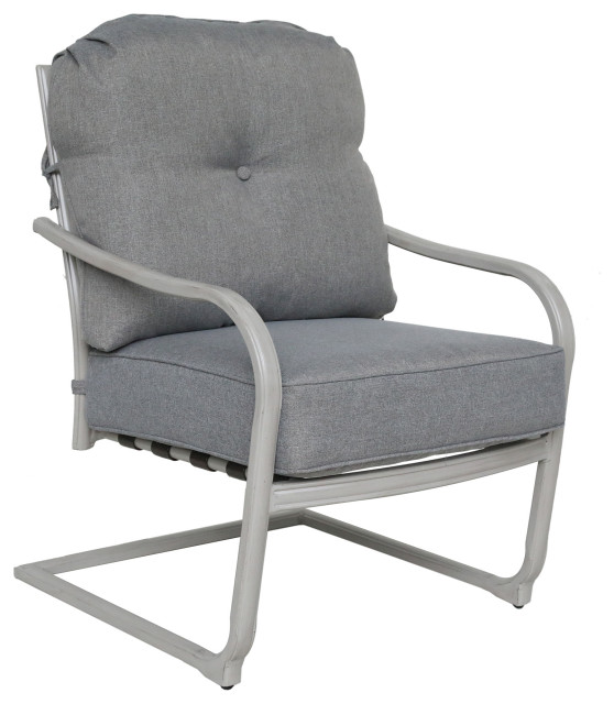 Venice Aluminum C Spring Chair, Set of 2 - Transitional - Outdoor ...