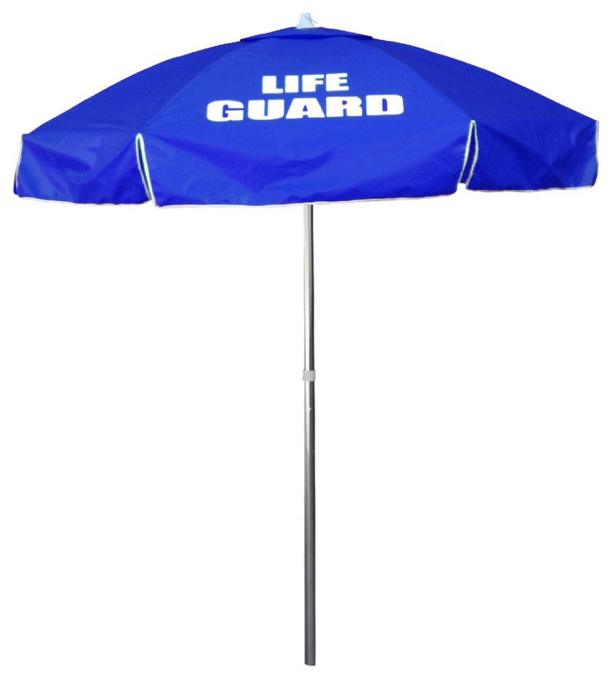6' Umbrella with LIFE GUARD Logo, Royal Blue - Contemporary - Outdoor Umbrellas - by BisonOffice ...