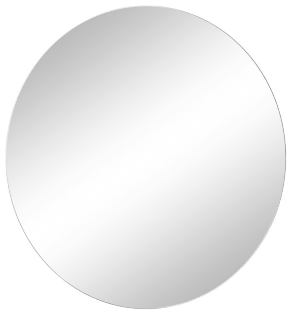 22" Round Frameless Mirror - Contemporary - Bathroom Mirrors - by ...