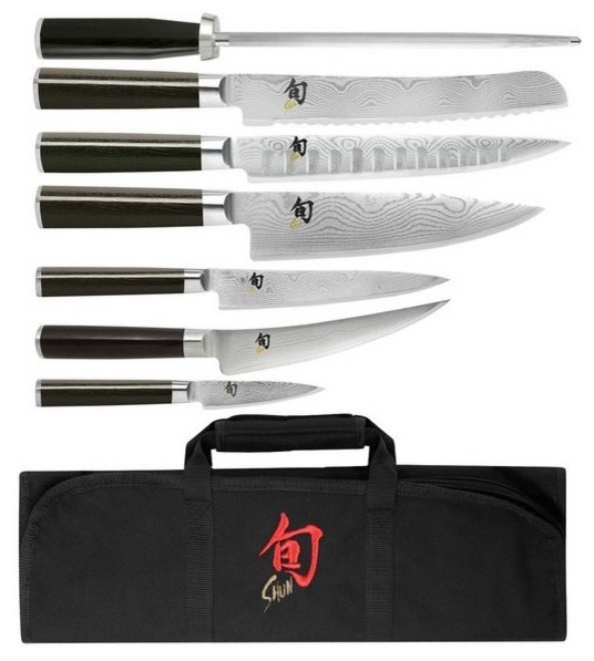 Shun Classic - 8 Pc. Student Knife Set - Traditional - Knife Sets - by ...