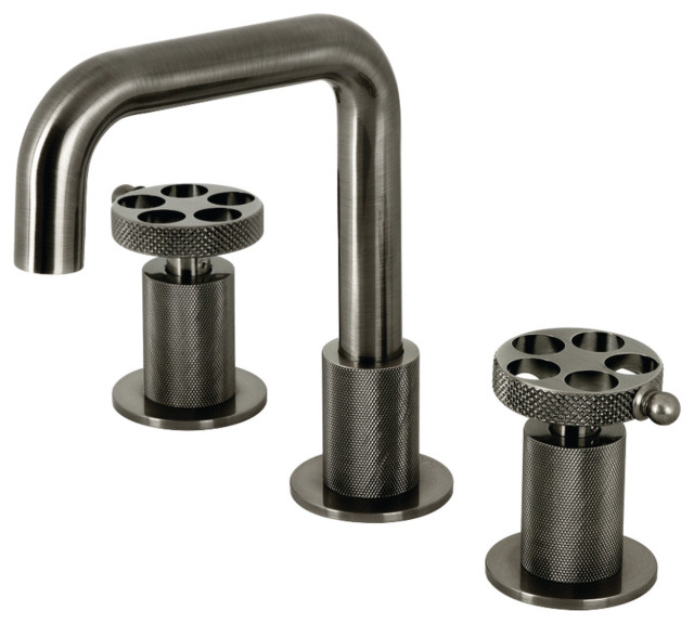 Kingston Brass KS141XRKX-P Widespread Bathroom Faucet with Push Pop-Up ...