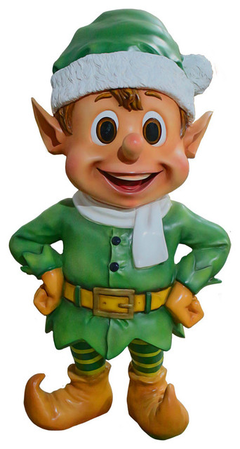 36" Santa Elf Standing With Hands On Hips - Contemporary - Holiday ...