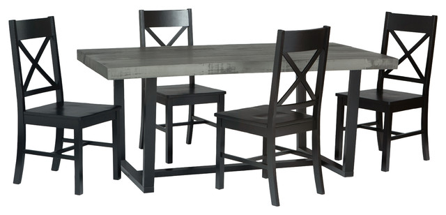 5-Piece Farmhouse Dining Set - Transitional - Dining Sets - by Walker ...