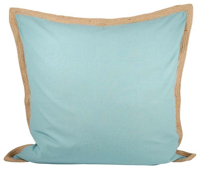 Pomeroy Harrison Pillow 24x24" Teal - Beach Style - Decorative Pillows ...