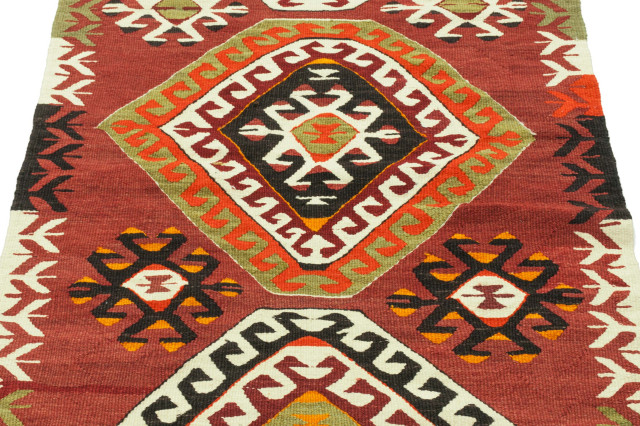 Red Vintage Mut Kilim Runner 3' x 8' 6", 36 in. x 102 in ...