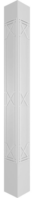 Craftsman Classic Square Non-Tapered Art Deco Fretwork Column, 8"Wx8'H ...