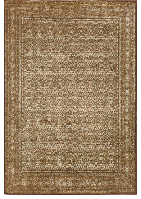 Paramount Area Rug, 5x8, Dark Brown/Sage/Khaki/Beige - Contemporary ...