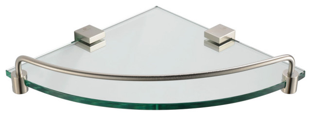 Fresca Ottimo Corner Glass Shelf, Chrome - Contemporary - Bathroom ...