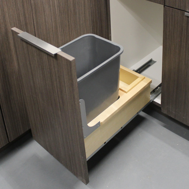 Dowell 15" Single Bin Pullout Set - Contemporary - Trash Cans - by ...