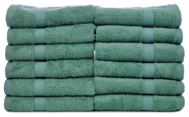 Bamboo Blended Luxury Hotel and Spa Wash Cloth, Set of 12,White, Wash ...