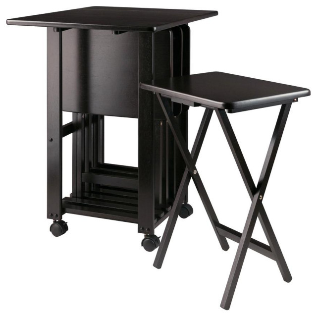 Sophia 5-Pc Snack Table Set, Coffee - Contemporary - Entertainment ...