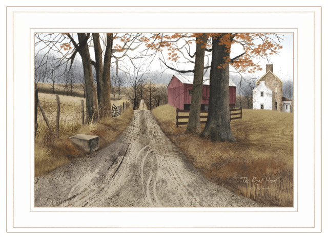 The Road Home 1 White Framed Print Wall Art - Farmhouse - Prints And ...