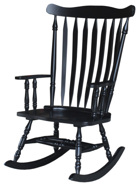 Solid Wood Rocker - Traditional - Rocking Chairs - by International ...