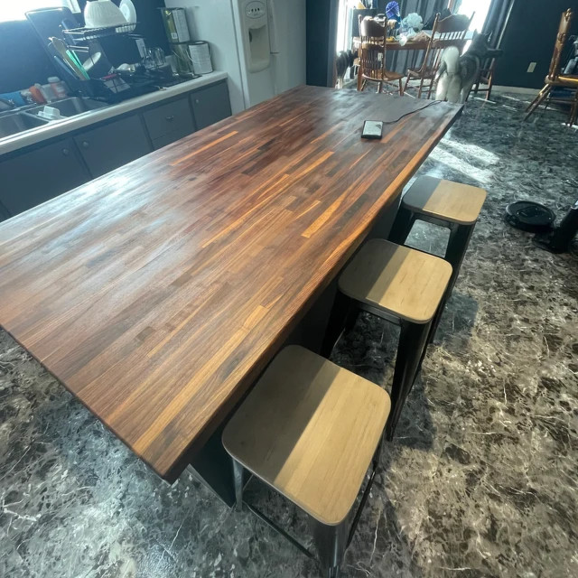 Custom Edge Grain Butcher Block Table Top, Island Top, Workbench, Desk ...